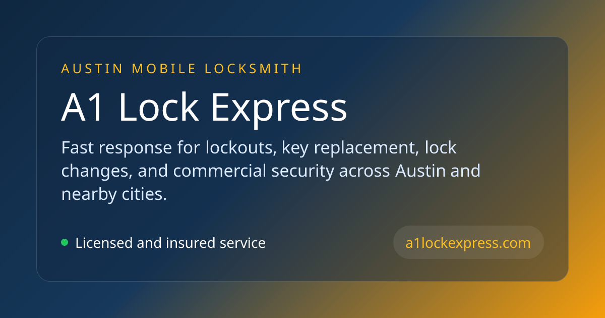 Locksmith Cedar Park, TX | Mobile Home, Auto & Business Service